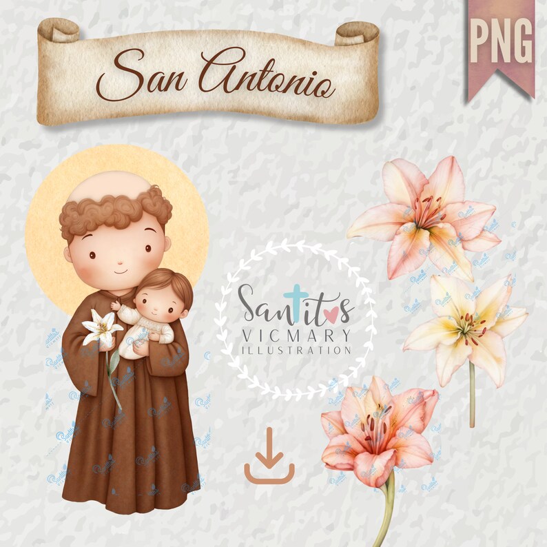 St. Anthony of Padua Art Print Instant Download Downloadable PDF ...