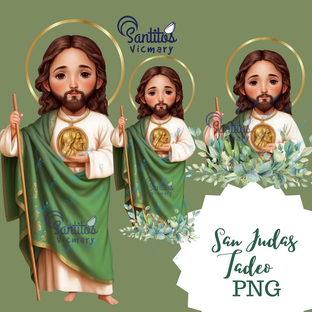 San Judas Tadeo Watercolor PNG | Patron Saint of Desperate Cases ...
