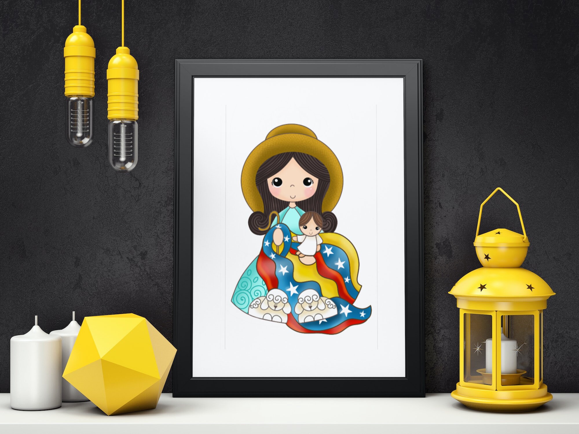 Divina Pastora, Digital Illustration of Serenity Catholic Art Download ...