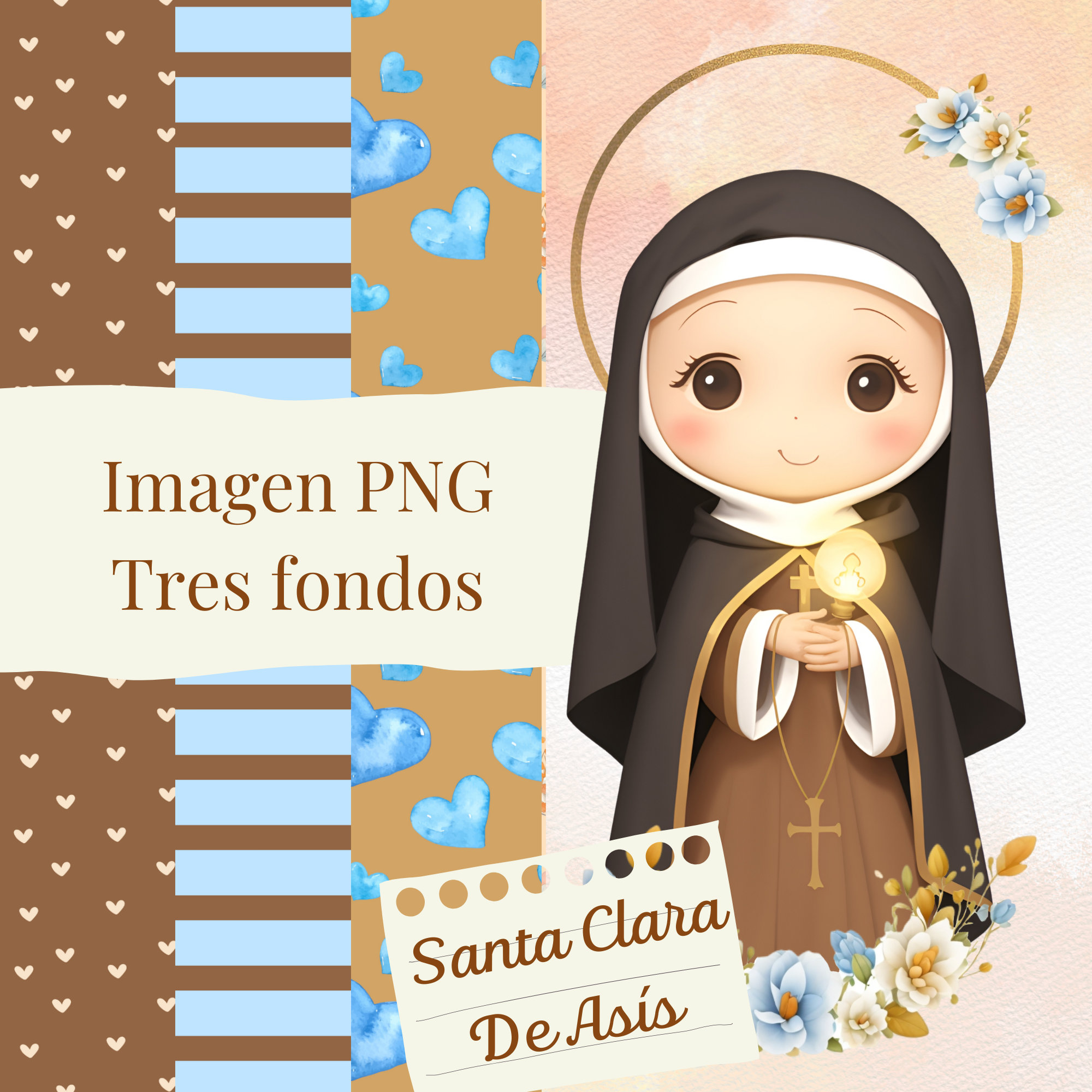 Saint Clare of Assisi Digital Download, Saint Clare of Assisi, Italian ...