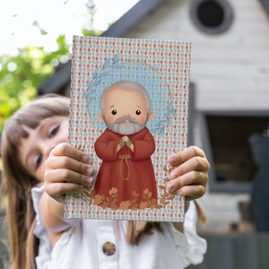 Llustration of Padre Pio, Digital Download Painting Clipart and Digital ...