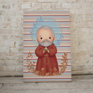 Llustration of Padre Pio, Digital Download Painting Clipart and Digital ...