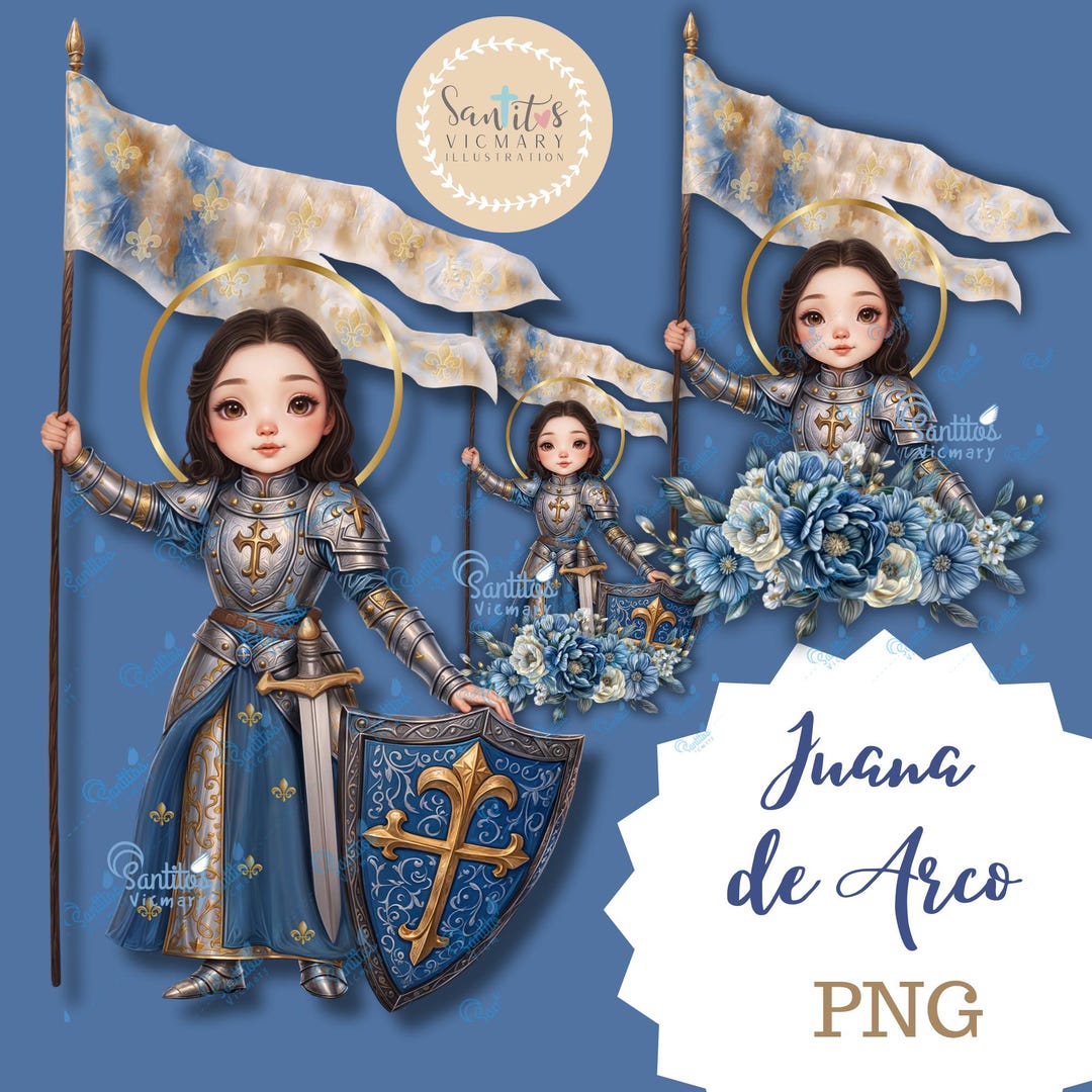 Downloadable PNG Joan of Arc Chibi Illustration Clipart – Cute and ...