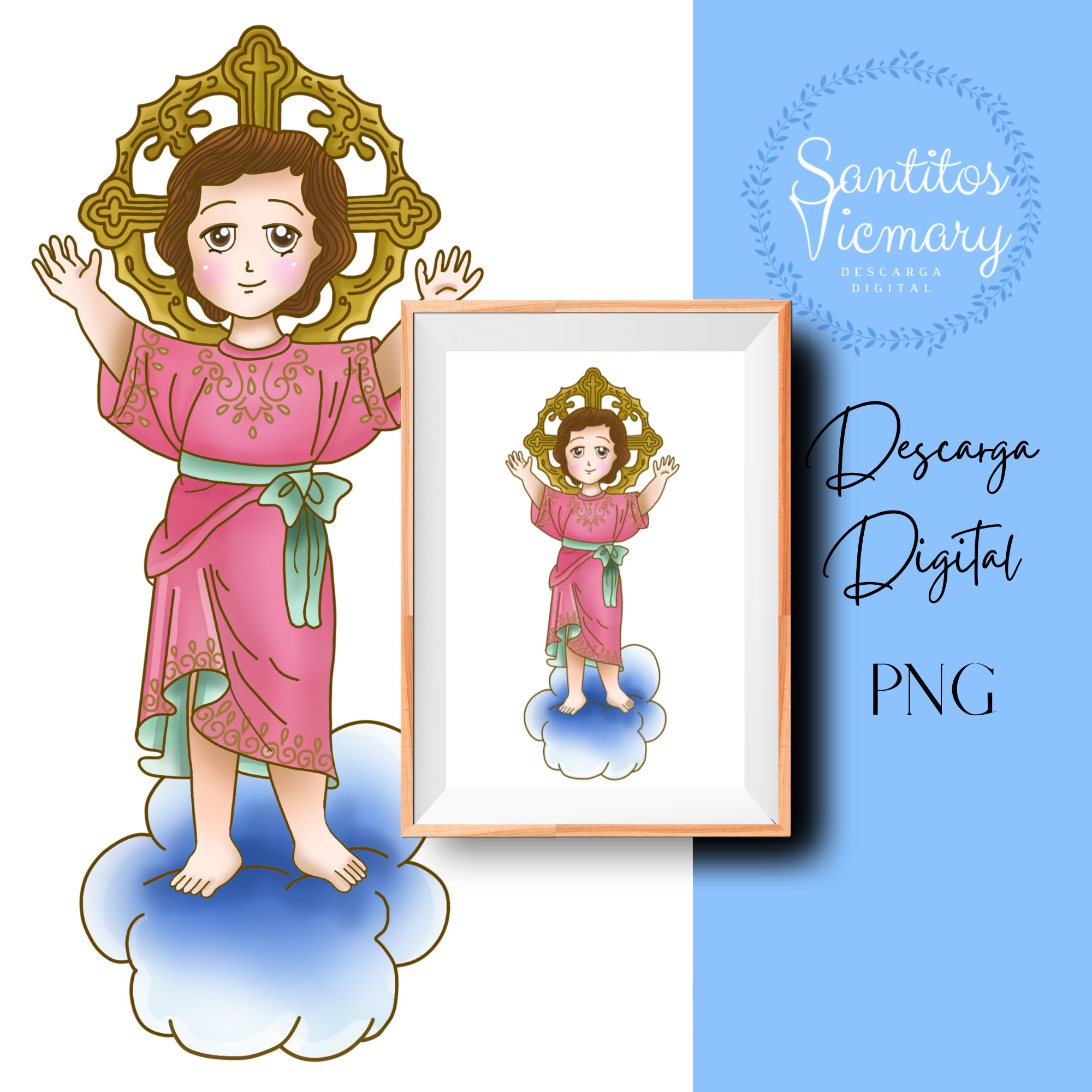 Divine Child Drawing, Digital Download, Png Drawing of the Divine Child ...