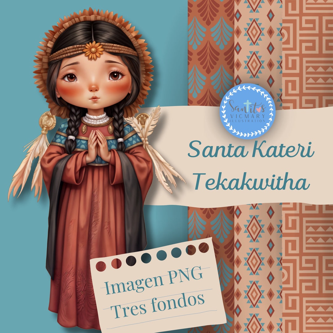 Download an Illustration of Kateri Tekakwitha Watercolor in PNG Digita ...