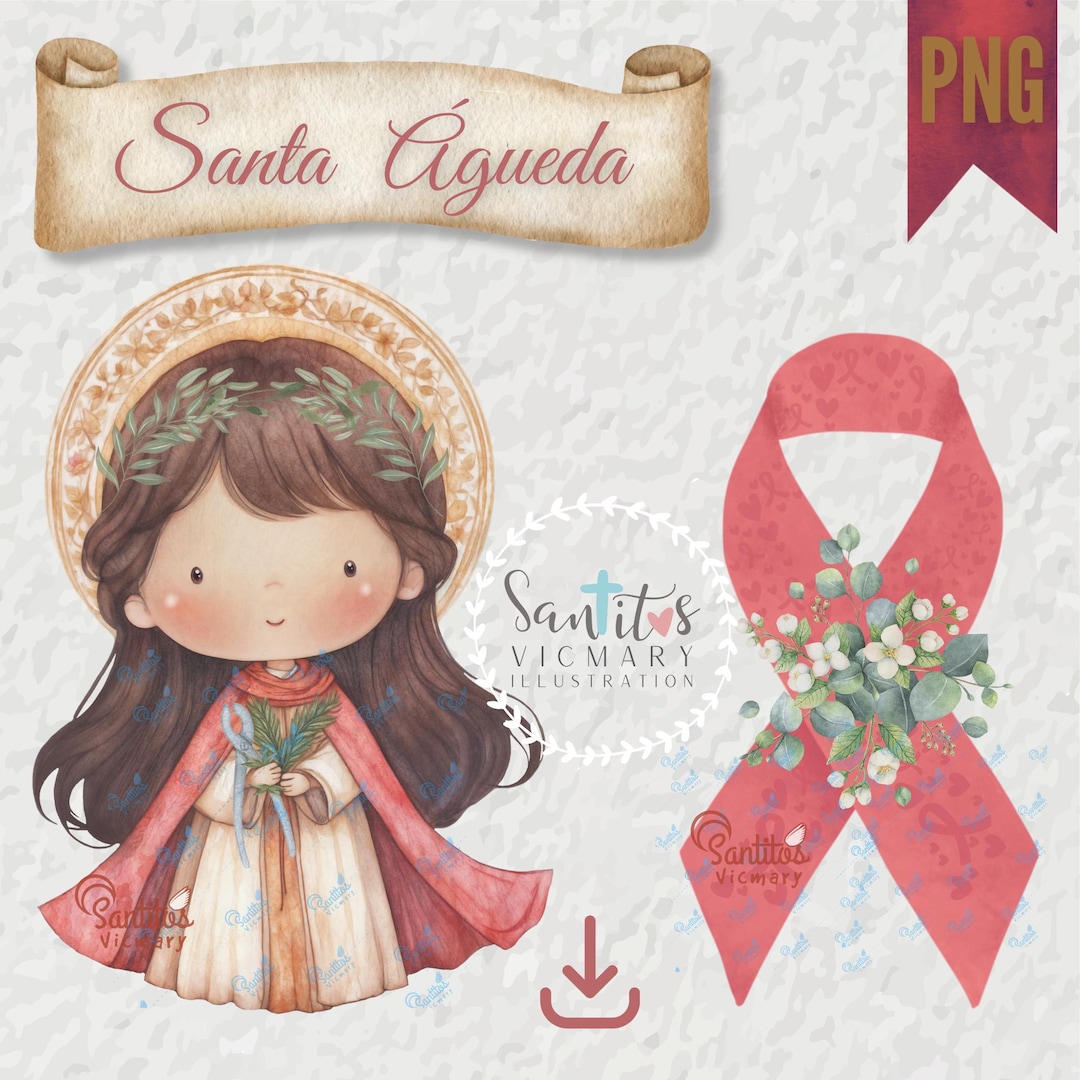 Watercolor Saint Agatha PNG Clipart | Catholic Digital Download ...