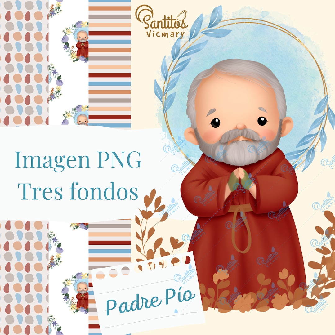 Llustration of Padre Pio, Digital Download Painting Clipart and Digital ...