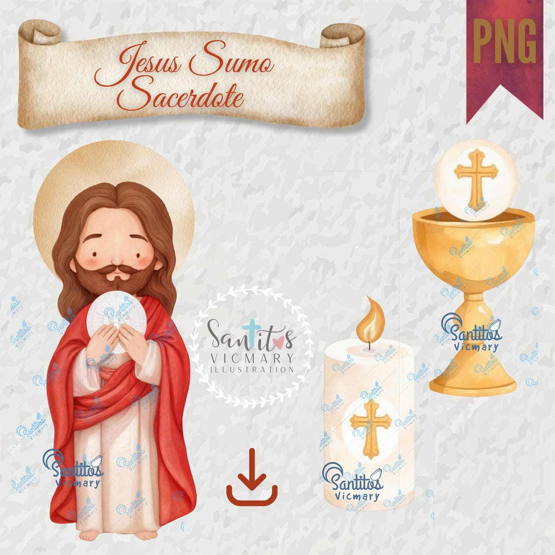 Jesus High Priest PNG Downloadable Clipart - Religious Art for ...