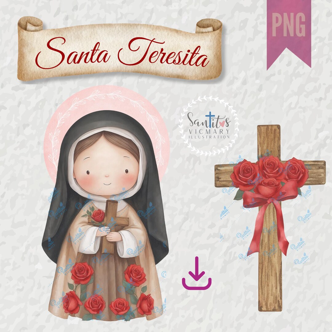 Saint Thérèse of Lisieux PNG Clipart | Cute Catholic Digital Download ...