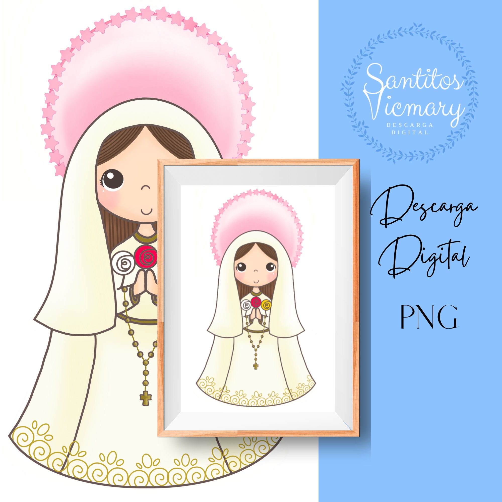 Rosa Mística/ Descarga Digital/ Virgen de la Rosa Mística. - Etsy México