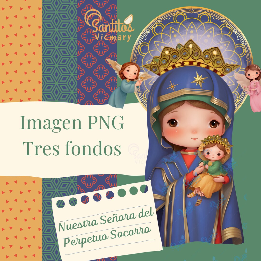 Download the Cartoon Style Illustration PNG Virgin of Perpetual Help ...