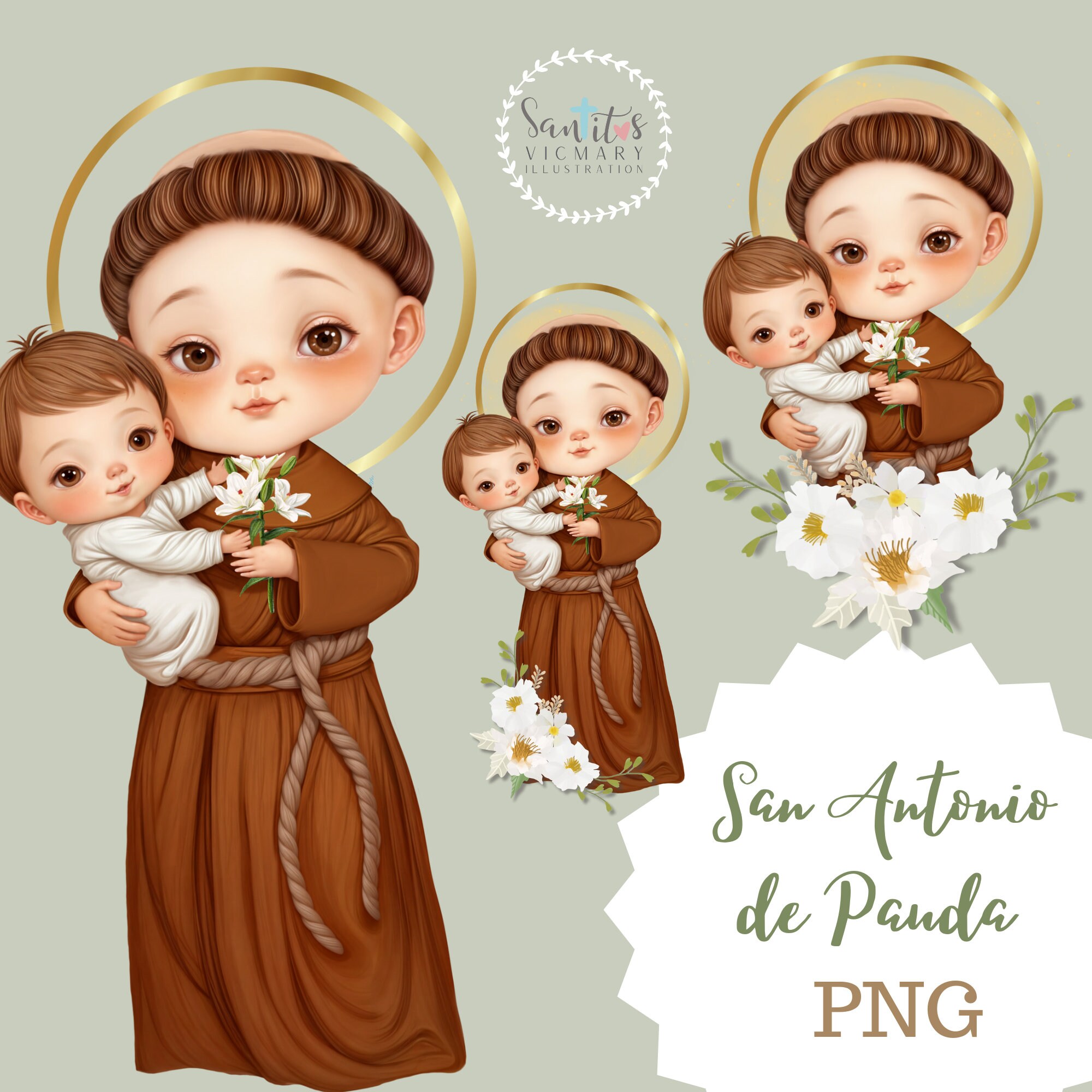 St. Anthony of Padua Art Print Instant Download Downloadable PDF ...