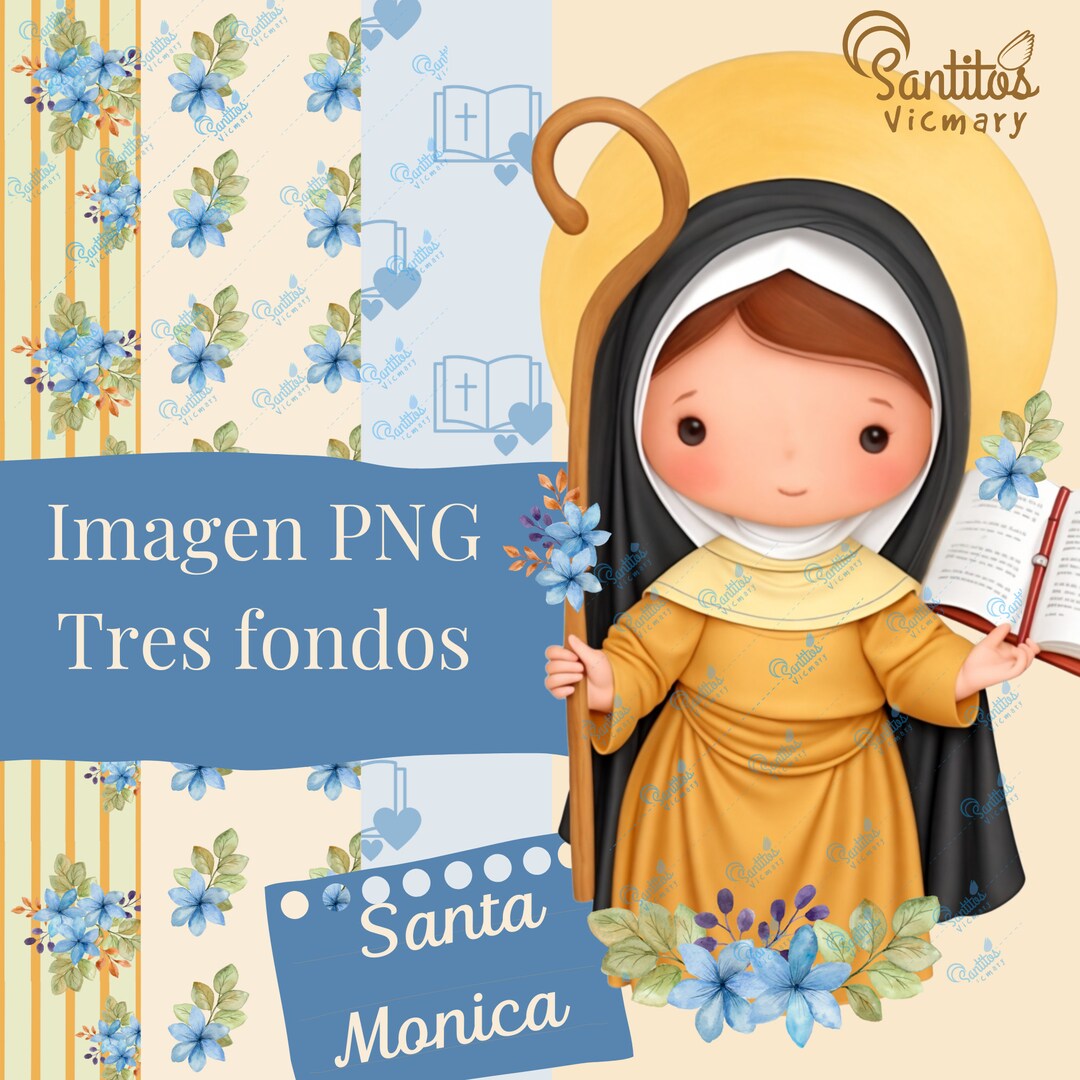 Saint Monica Digital Art Devotional Illustration of a Saintly Mother's ...