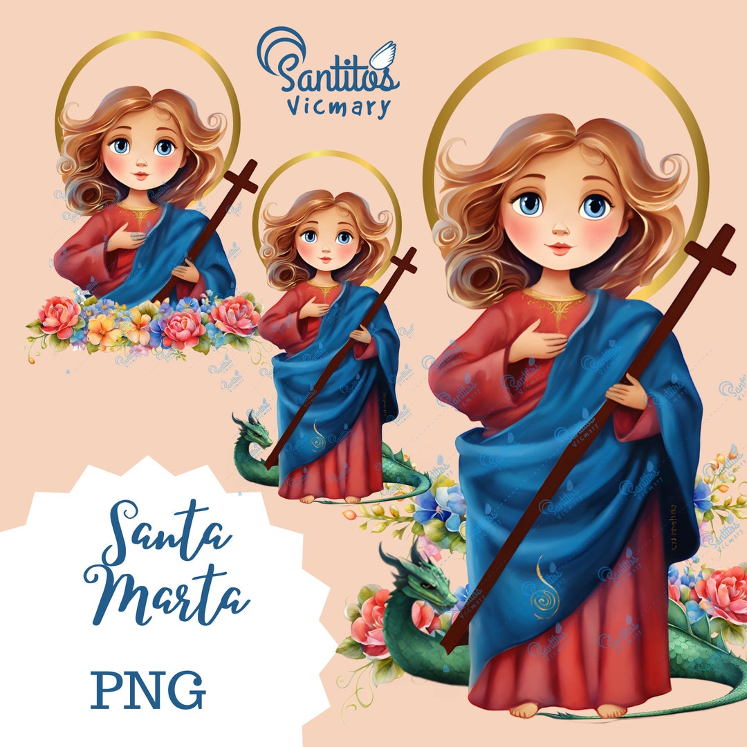 Saint Martha Santa Marta Clipart Download Now Catholic - Etsy