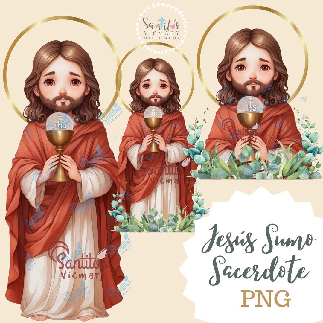 Jesus High Priest PNG Downloadable Clipart - Religious Art for ...