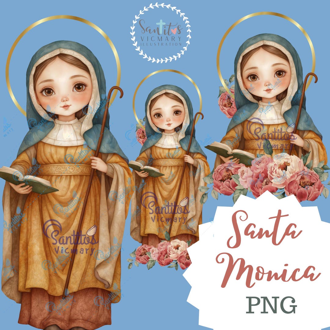 Illustration of Saint Monica in PNG | Patron Saint of Mothers | Digital ...