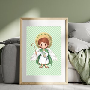 Download an Illustration of Archangel Saint Raphael: Religious Art in ...