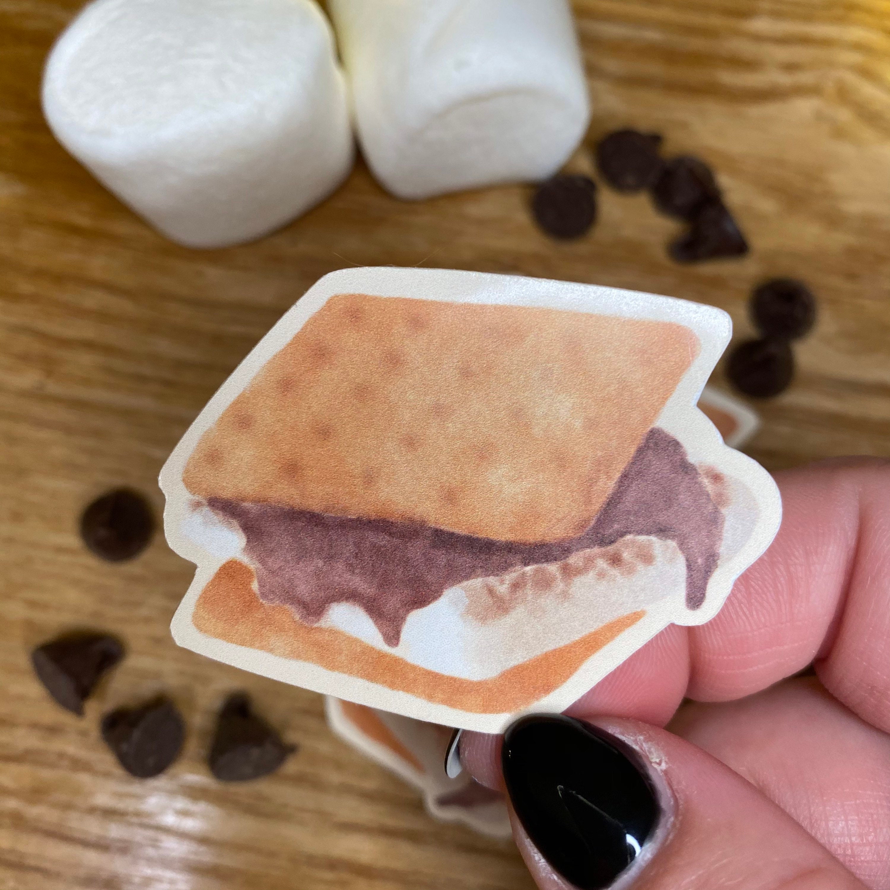 S'mores Sticker Watercolor Sticker for Laptops and Water - Etsy