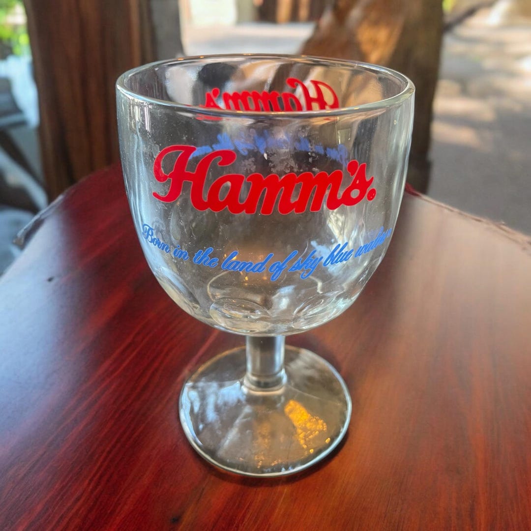 Vintage 6.25 HAMM'S Beer Dimpled, Stemmed Beer Goblet, Heavy - Etsy