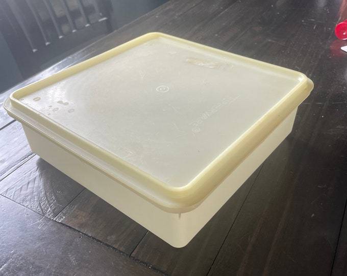 Vintage Tupperware Container 9 Inch X 9 Inch Translucent Vintage ...