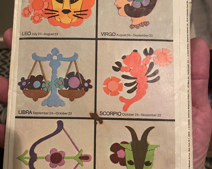 Simplicity Sewing Pattern Zodiac Signs Pattern 8431 - Etsy