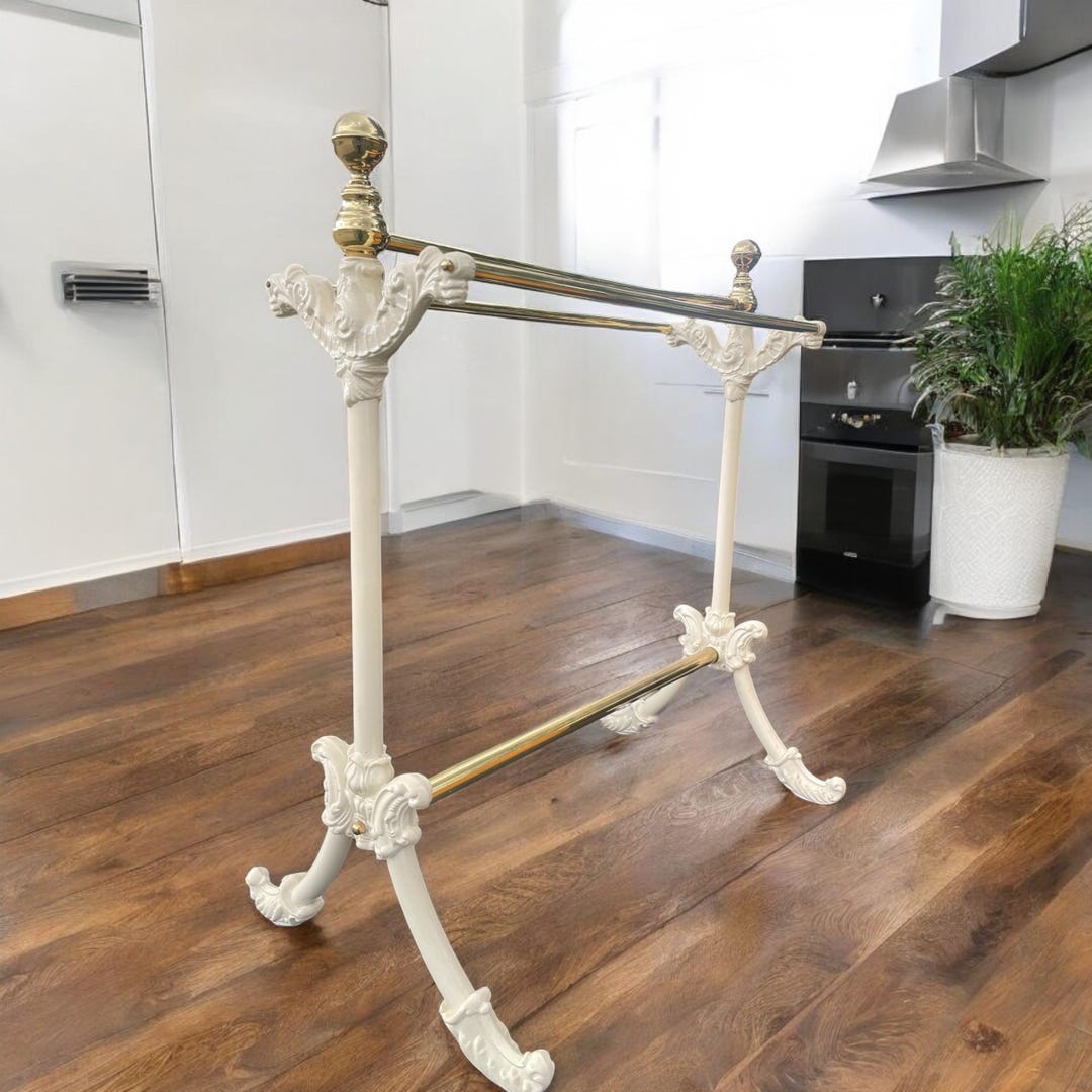 Vicrorian Style Cast Iron and Brass Vintage Quilt Rack - Etsy