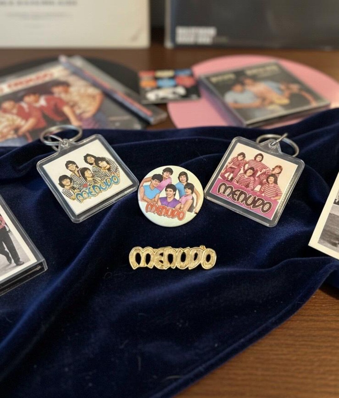 Vintage Menudo Memorabilia Lot – 80s Latin Pop Boy Band Keychains Pins ...