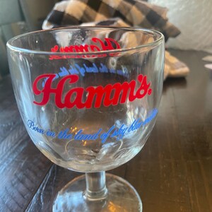 Vintage 6.25 HAMM'S Beer Dimpled, Stemmed Beer Goblet, Heavy - Etsy