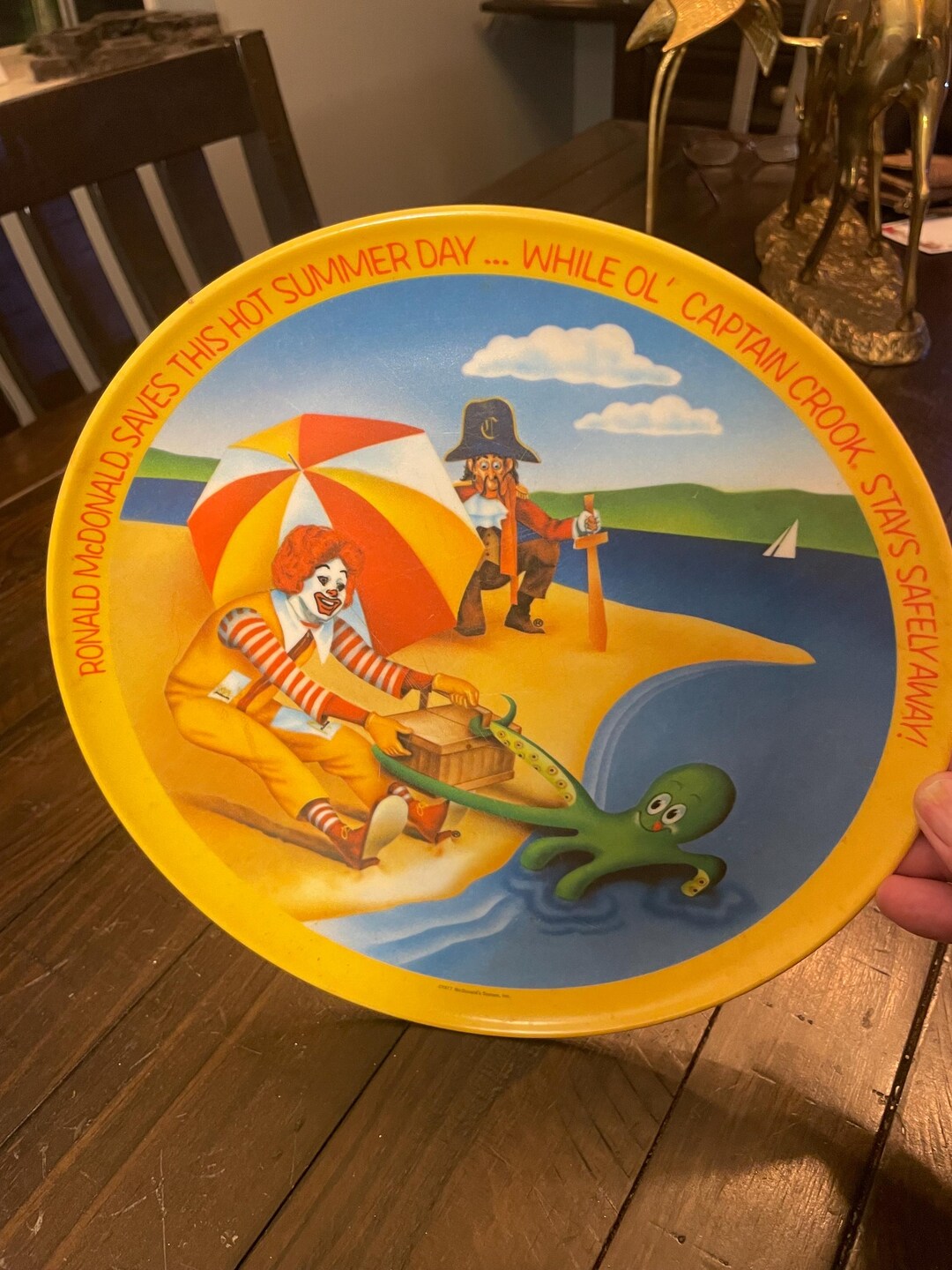 1977 Mcdonald's Summer Collector's Plate With Ronald Mcdonald and ...