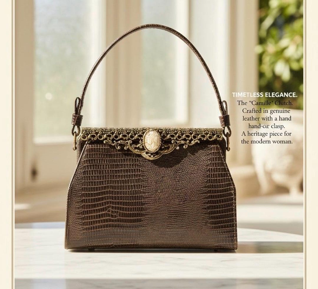 Vintage Juliart "camille" Handbag - 1950s Lizard Embossed Leather After ...