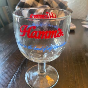 Vintage 6.25 HAMM'S Beer Dimpled, Stemmed Beer Goblet, Heavy - Etsy
