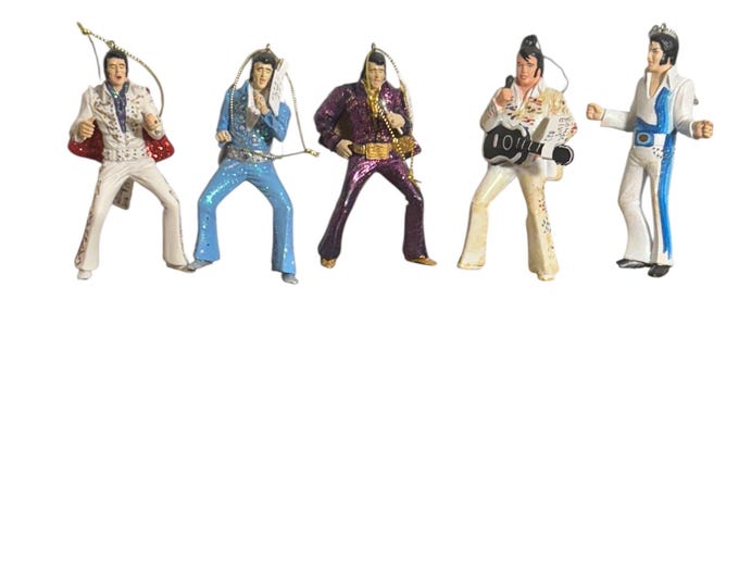Vintage Elvis Presley Christmas Ornaments – Choose Your Style – Retro ...