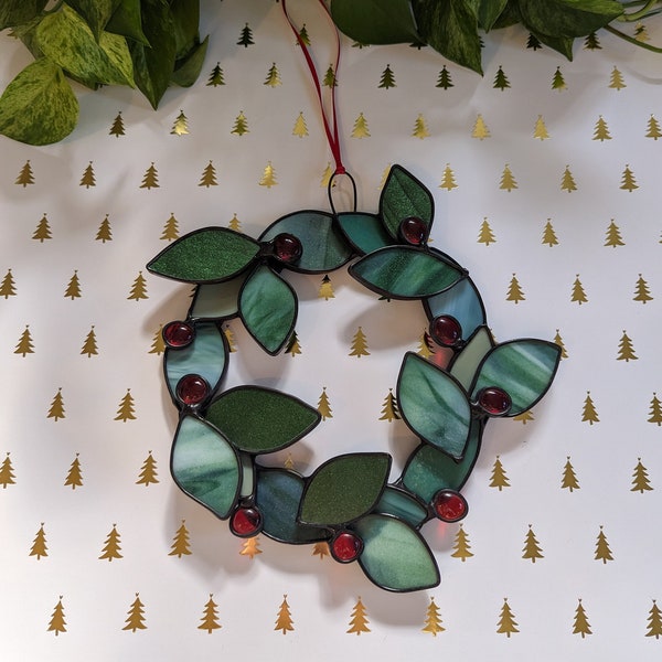 Stained Glass Wreath - Etsy