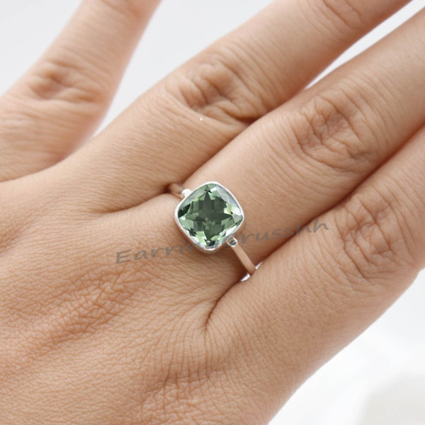 Prasiolite Ring - Etsy