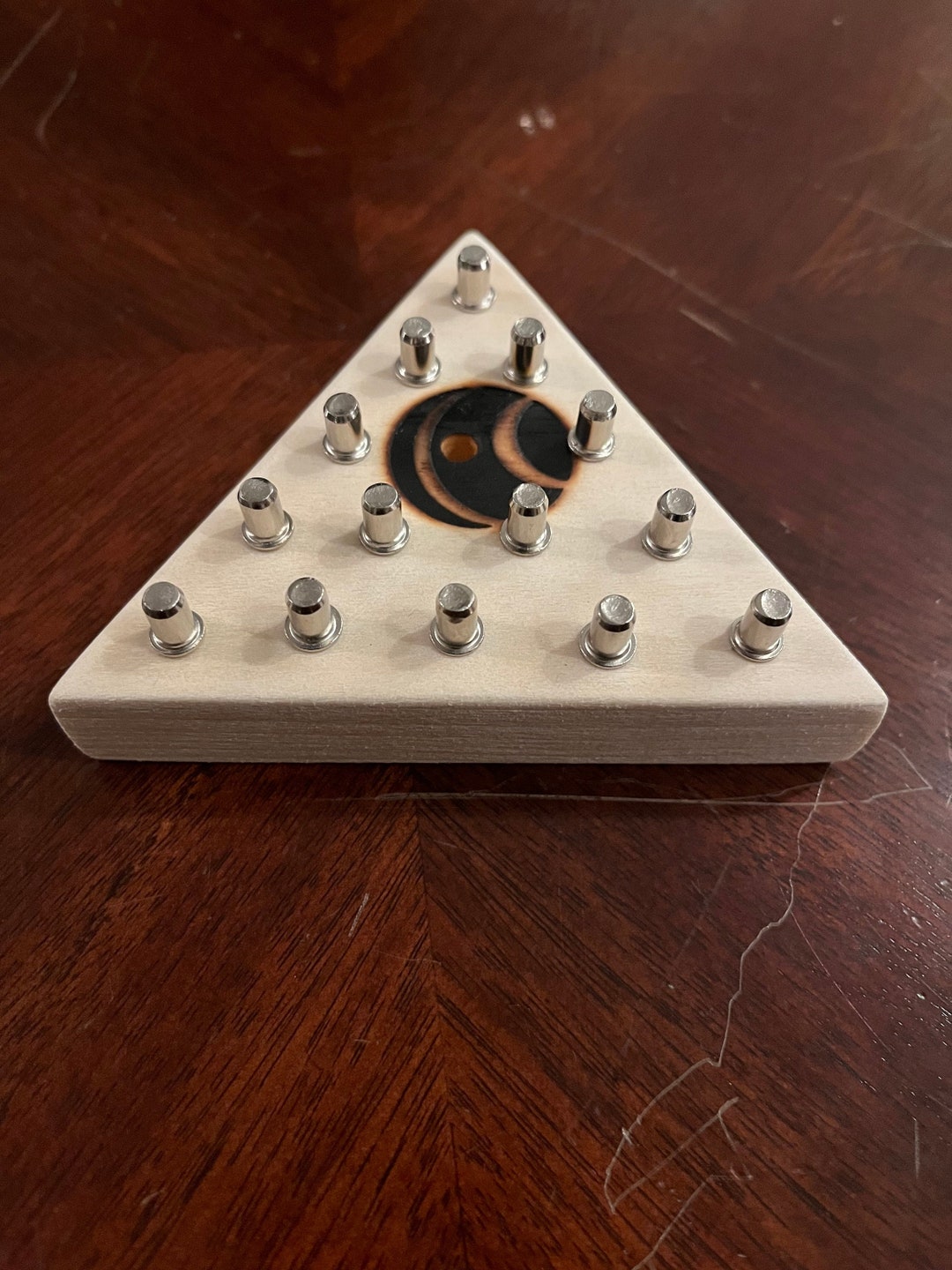 Wooden Solitaire Peg Game - Etsy