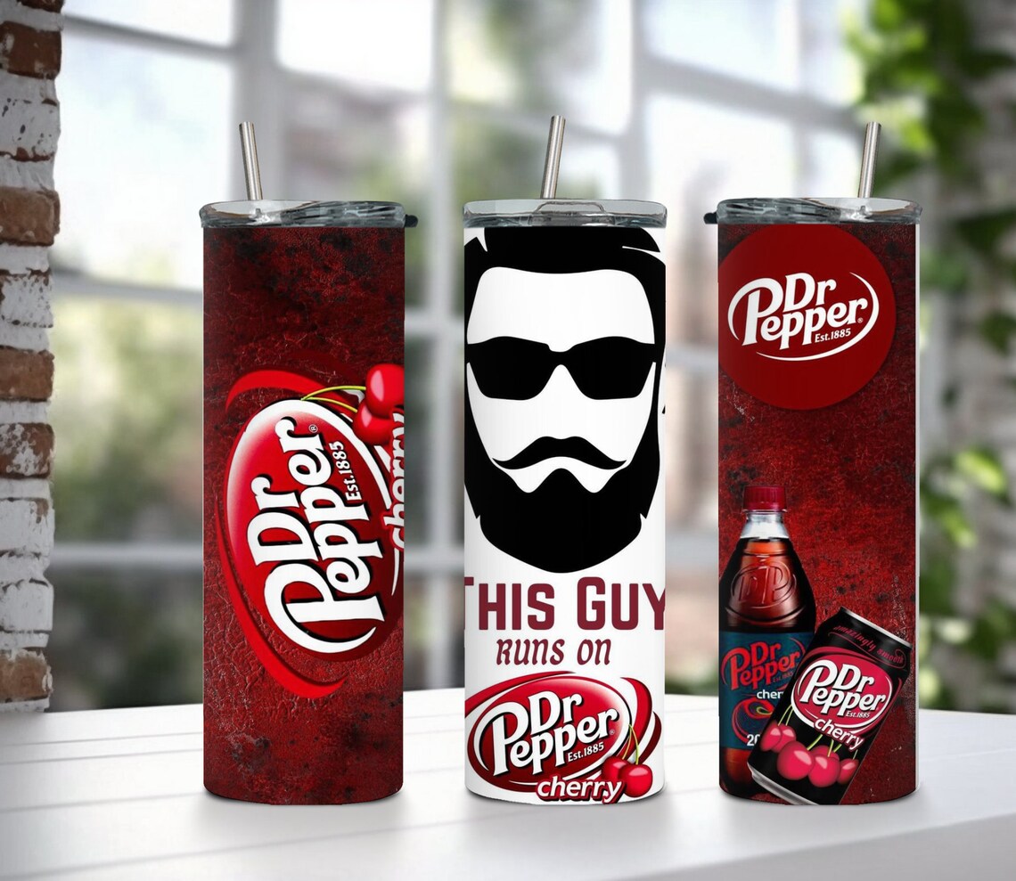 Cherry Dr Pepper Guy Tumbler - Etsy
