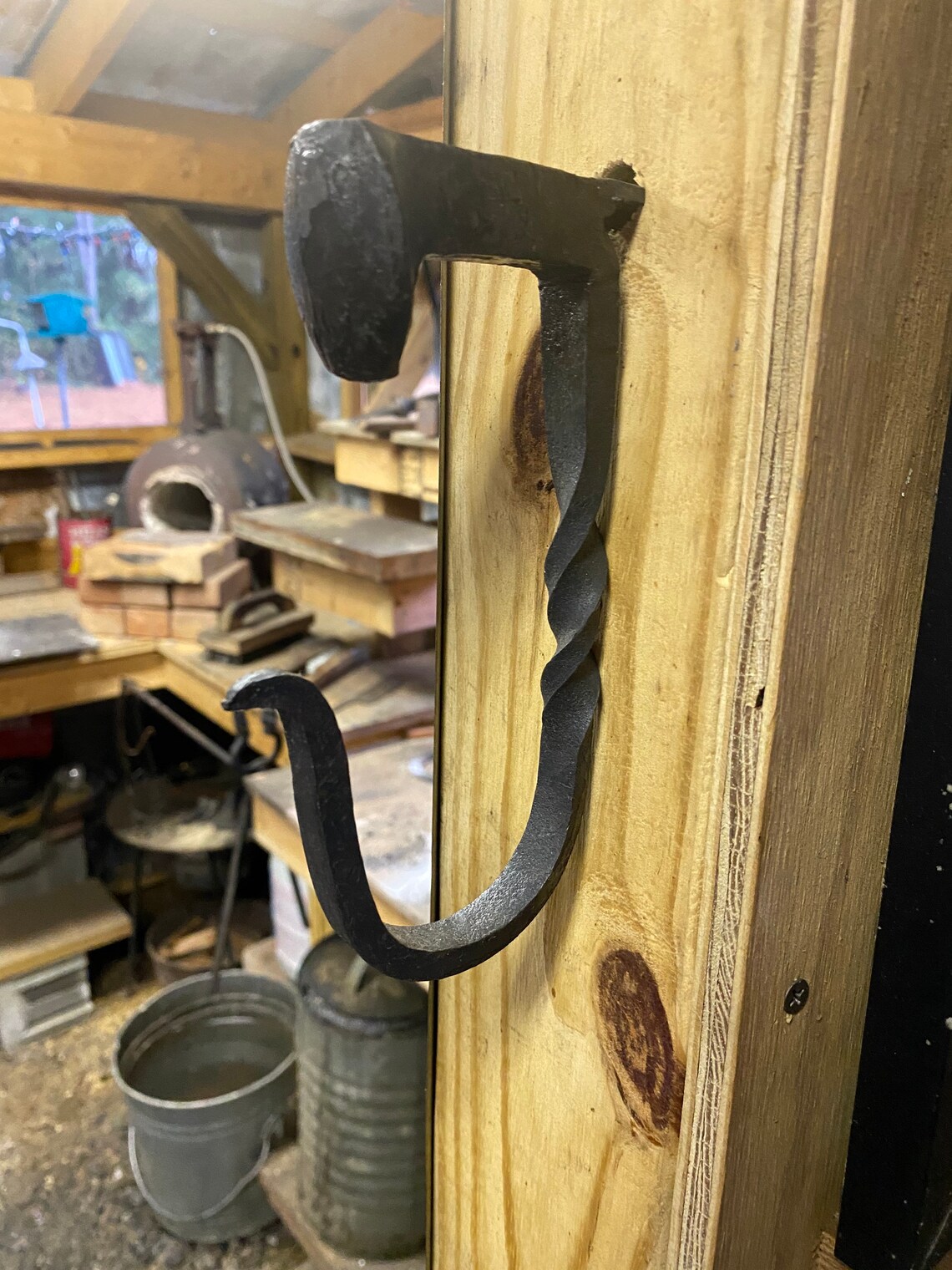 Hand Forged Railroad Spike Drive in Hook - Etsy