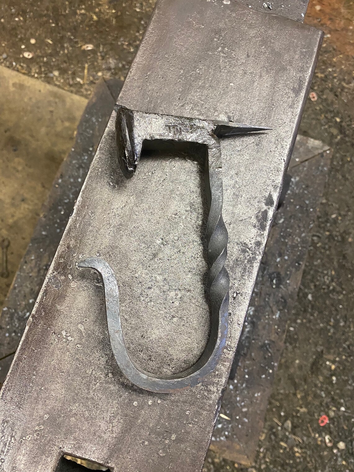 Hand Forged Railroad Spike Drive in Hook - Etsy