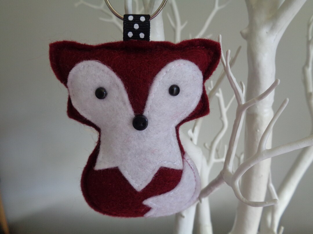 Felt Fox Keyring - Handmade in Kent. - Etsy UK