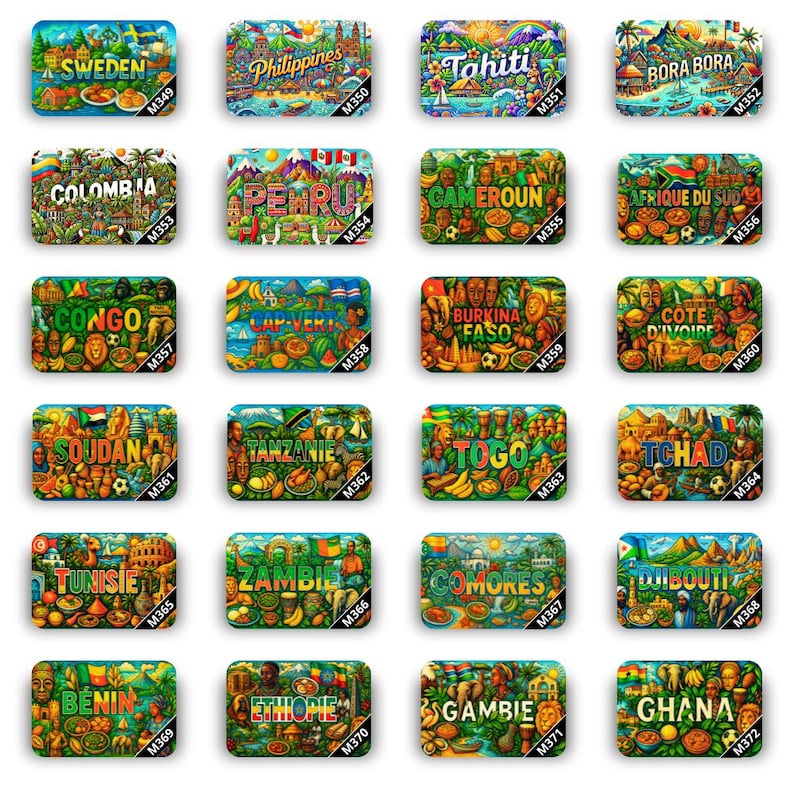 Tourist Fridge Magnets From Countries of the World and Islands – 160 ...