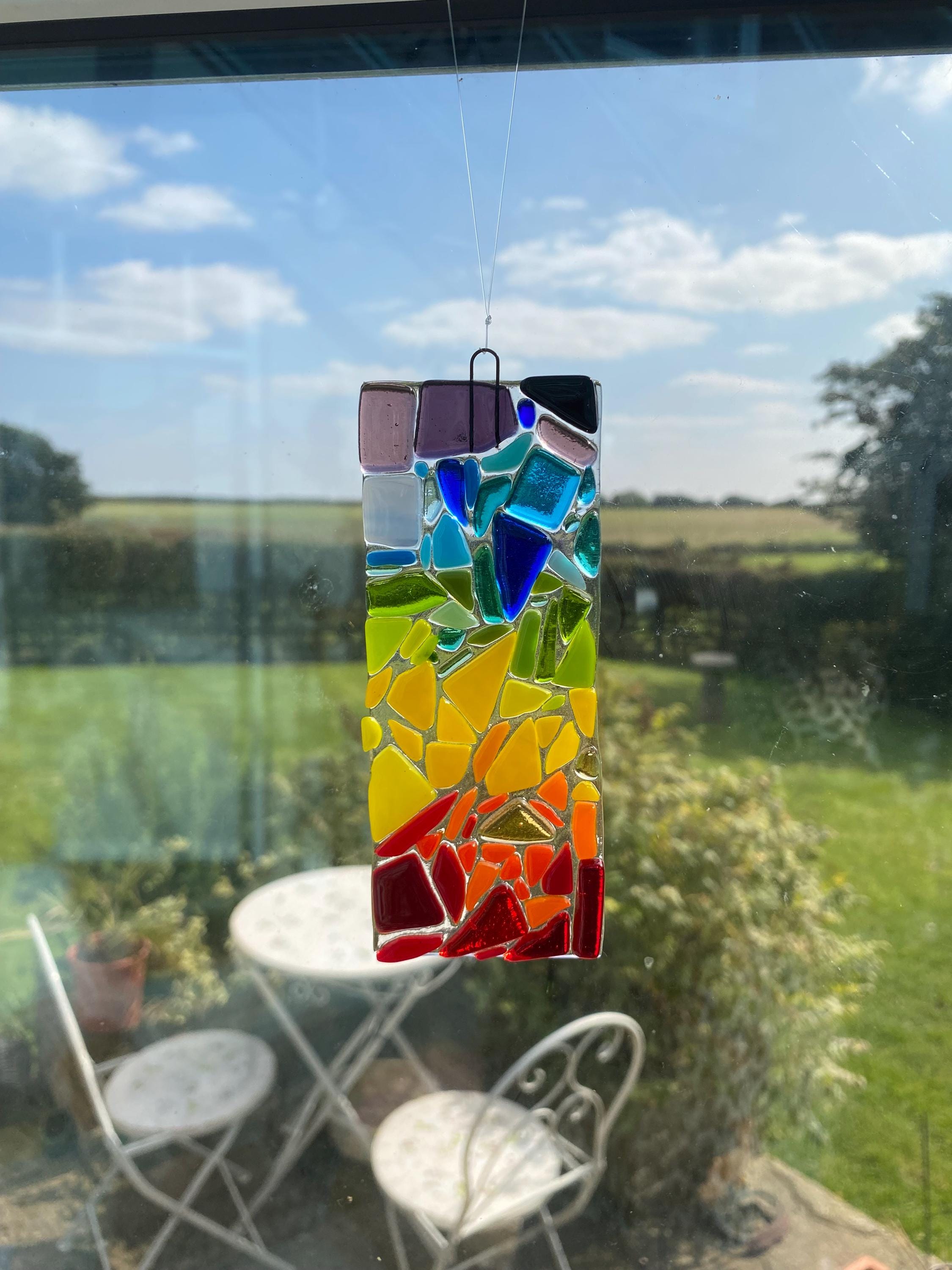 Fused Glass Rainbow Suncatcher - Etsy