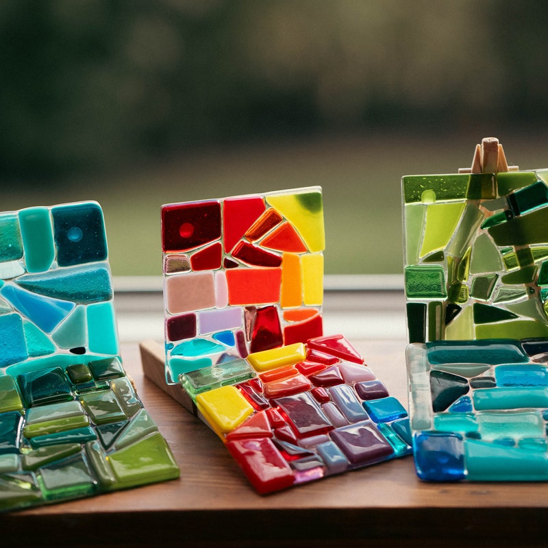Fused Glass Coaster - Etsy