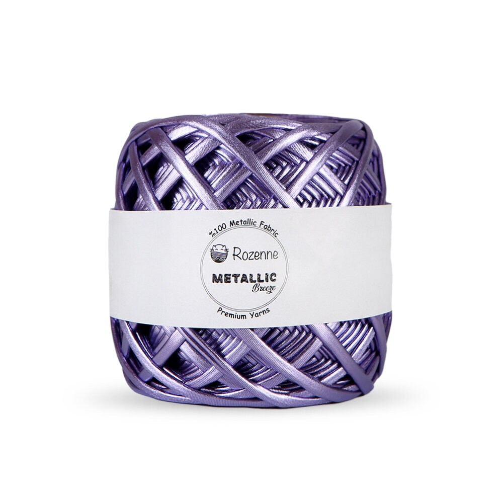 Rozenne Metallic Breeze Super Metallic Yarn, Glossy, Shiny, Luxury Knitting Yarn, Each Ball Has ...