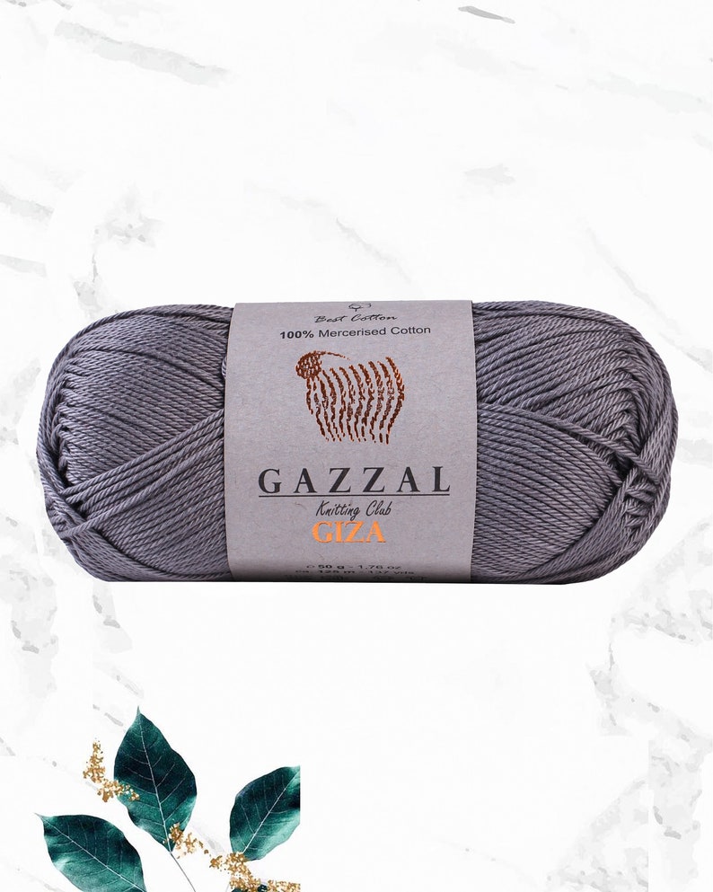 Gazzal Giza Yarn, 100% Mercerized Cotton Each 1.76 Oz (50g) / 137 Yrds ...