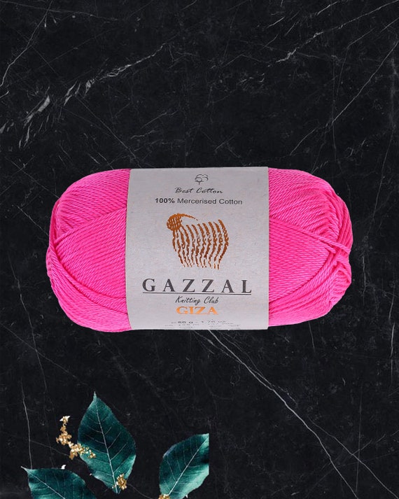 Gazzal Giza Yarn 100% Mercerized Cotton Each 1.76 Oz 50g / | Etsy