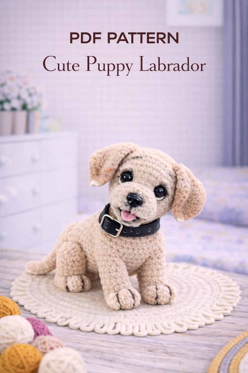 Cute Puppy Labrador Crochet Pattern PDF | Amigurumi Dog Pattern ...