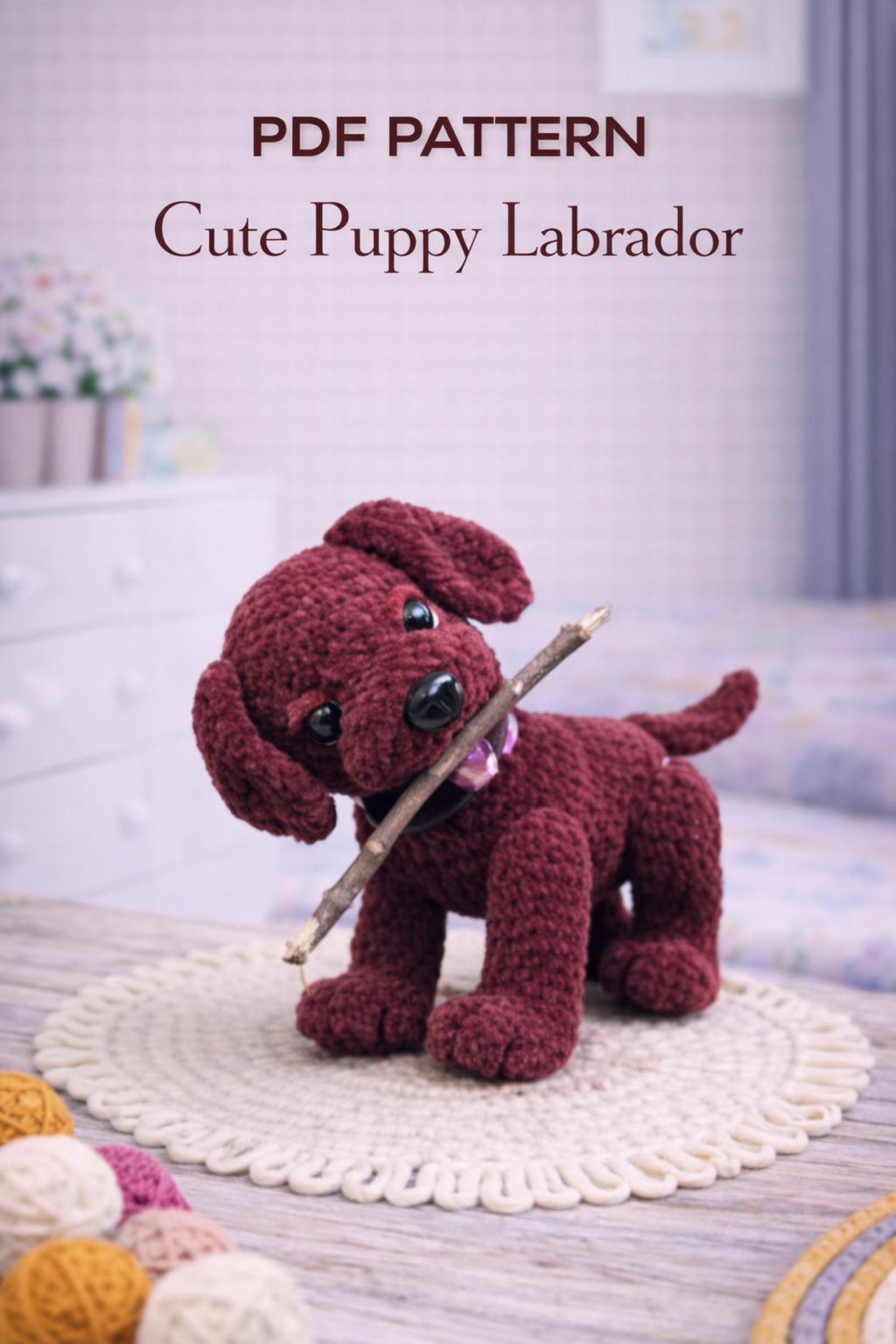 Cute Puppy Labrador Crochet Pattern PDF | Amigurumi Dog Pattern ...