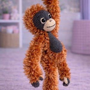 Crochet Orangutan Pattern PDF | Sam the Orangutan Amigurumi | Hanging ...