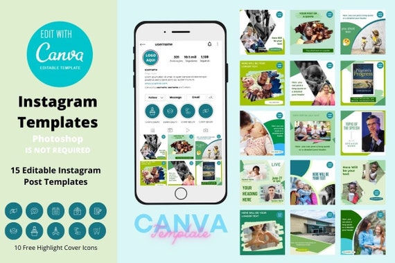 Instagram Post Templates Ongs Instagram Post Templates - Etsy