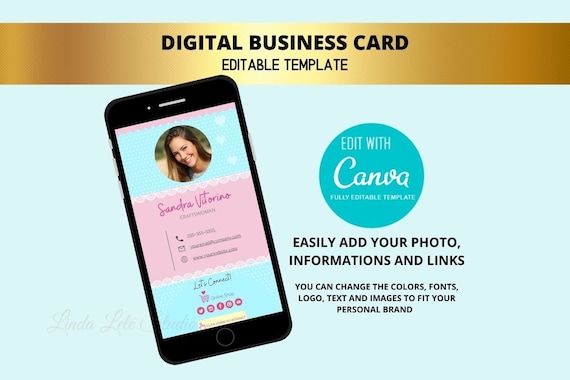 Business Card Digital Business Card Template Business Card - Etsy